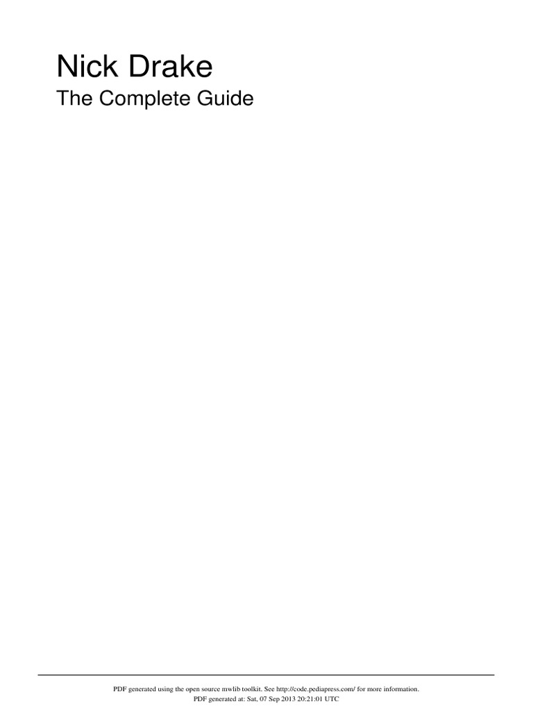 Nick Drake | PDF | Entertainment (General)