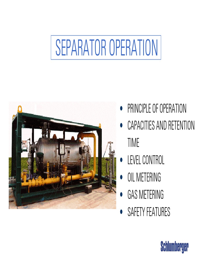 Separator Operation PDF | PDF | Gases | Chemistry
