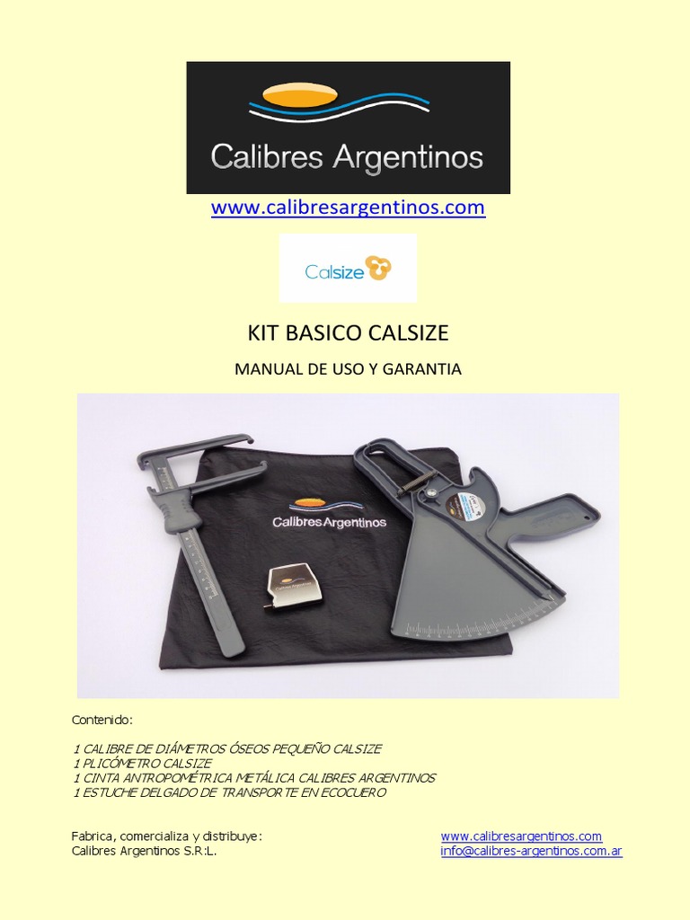 Manual de Producto Kit Basico Calsize | PDF | Calibración | Medición