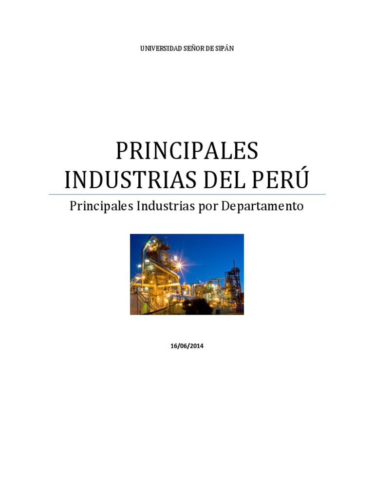 Principales Industrias Del Perú | Descargar gratis PDF | Perú | Cobre