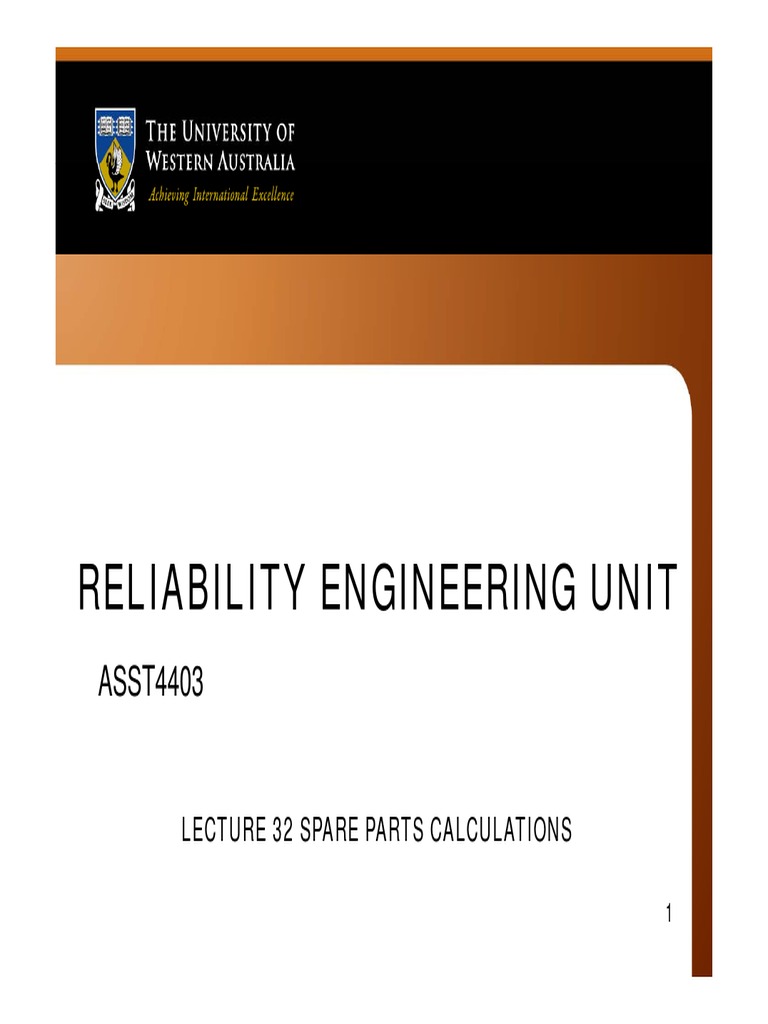 Spare Parts Calculation Methods | PDF | Probability Distribution ...