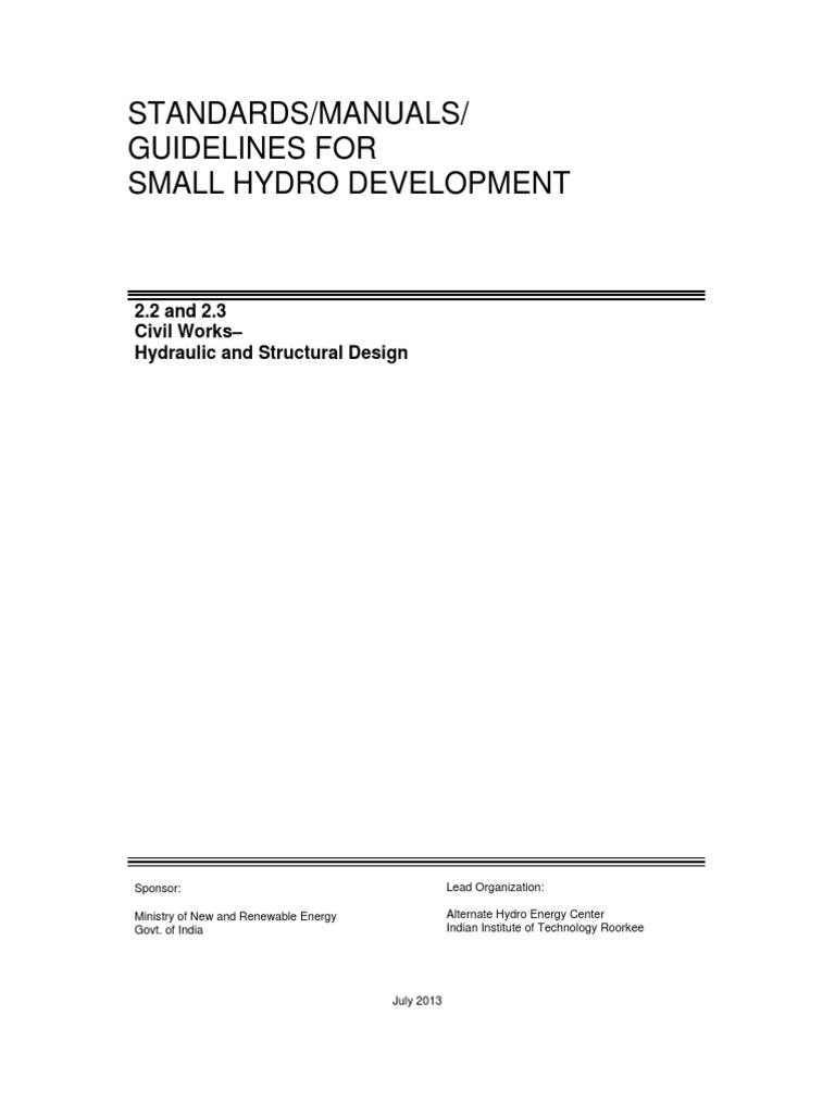 Guidelines for Small Hydro Design | PDF | Dam | Soil Mechanics