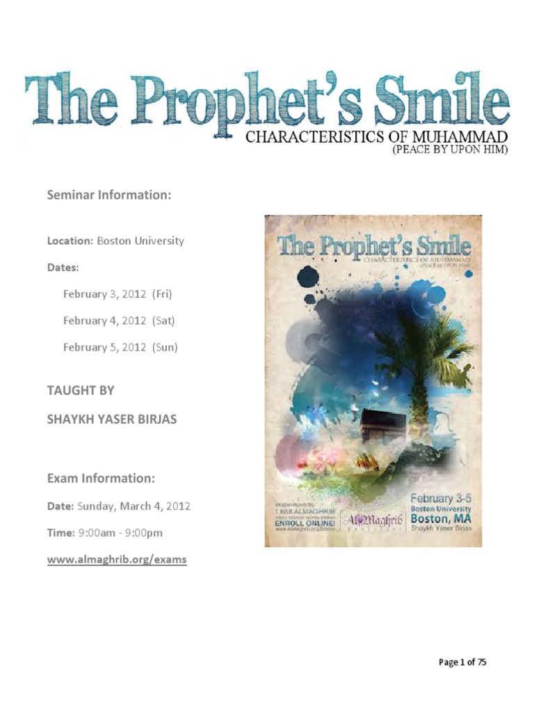 Shamā'Il (Characteristics) of Muhammad (Saw) (The Prophet's Smile ...