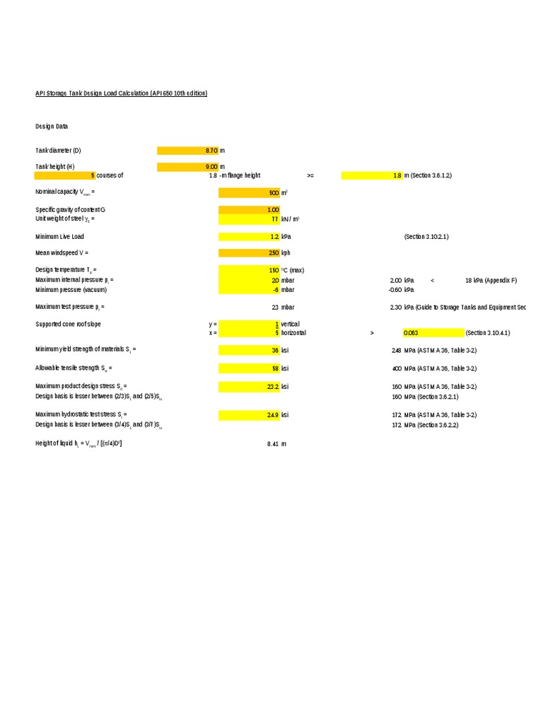 API 650 Tank Foundation Design Guide | PDF | Truss | Ultimate Tensile ...