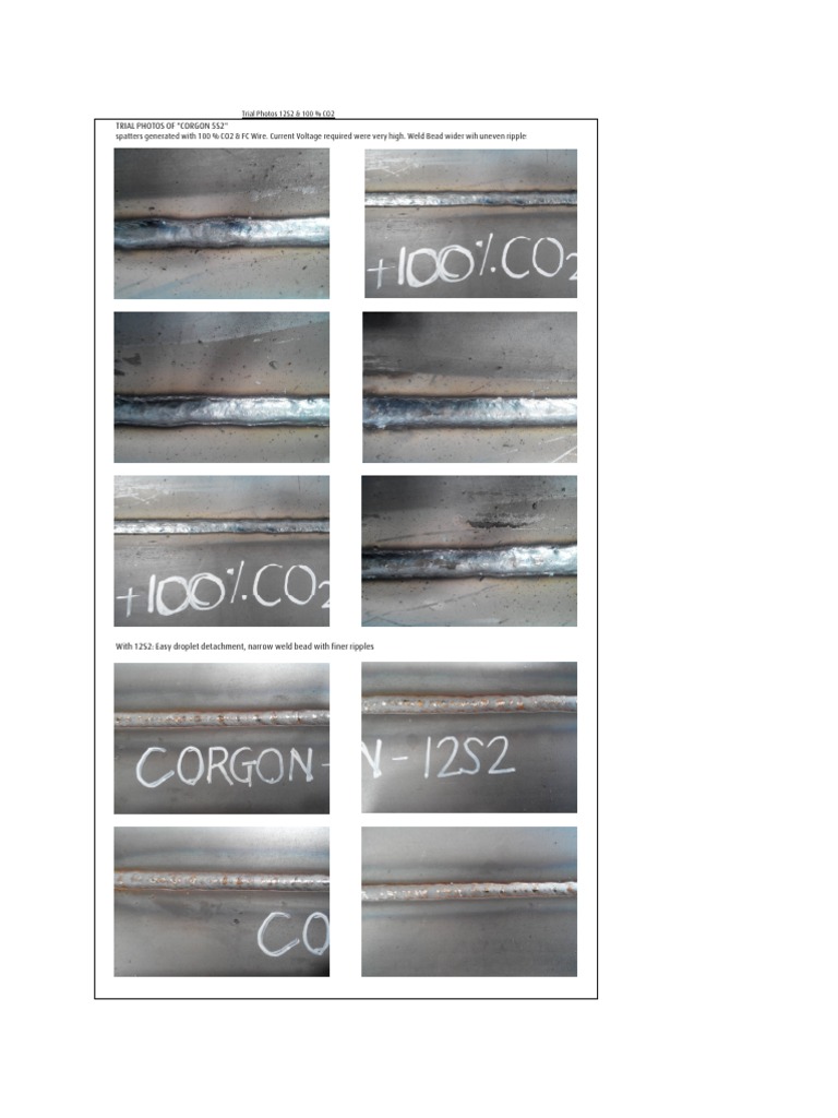 CO2 Welding Trial Photos: 12S2 & 5S2 | PDF