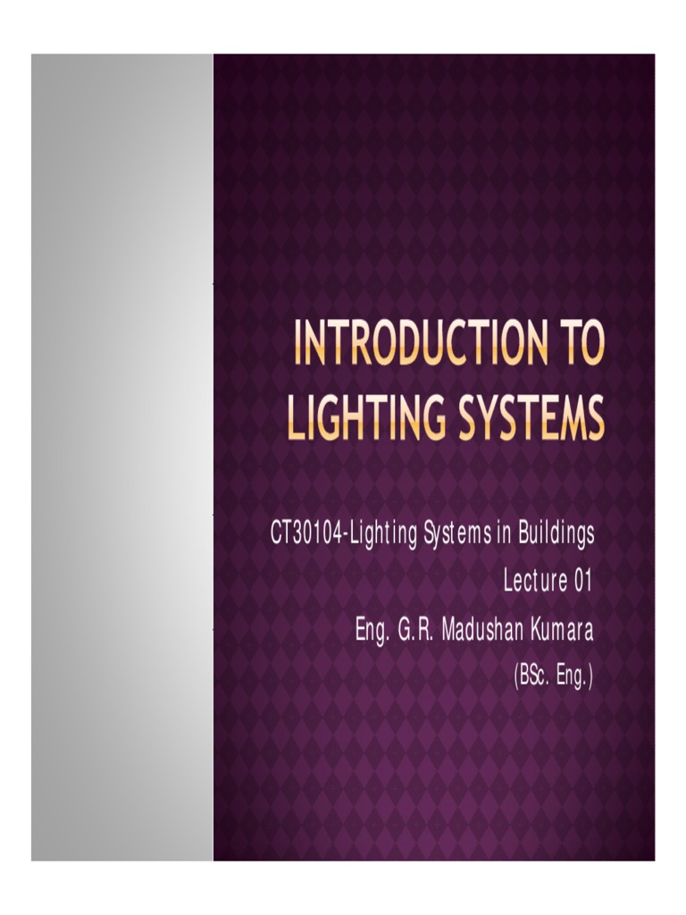 01.introduction To Lighting Systems PDF | PDF | Lighting | Compact ...