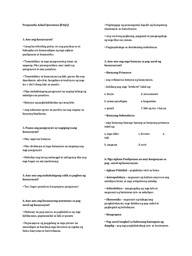 Ang Kasaysayan | PDF