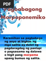 Mga Uri NG Pagbabagong Morpoponemiko | PDF