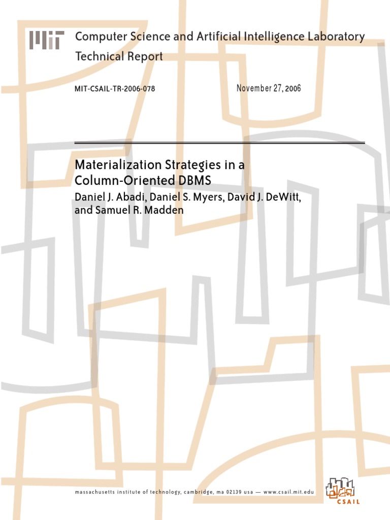 Materialization Strategies in A Column-Oriented DBMS | PDF | Databases | Database Index