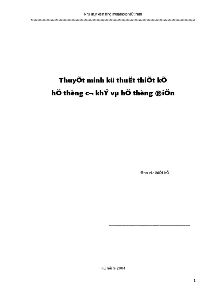 Thuyet Minh Ky Thuat Co | PDF | Works | Vietnamese People