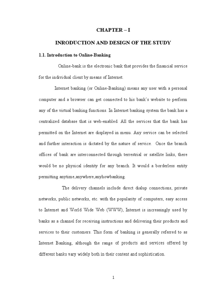 Chapter I Inroduction And Design Of The Study 1 1 Introduction To