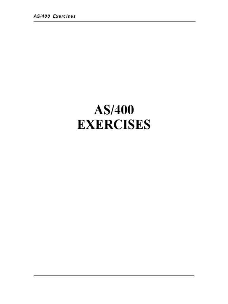 AS400 Daily Exercises | PDF | Office Equipment | Computer Data