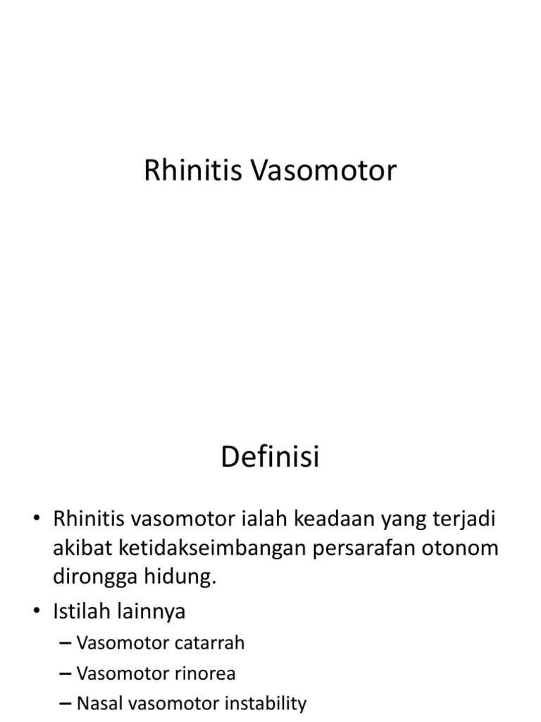 Rhinitis Vasomotor | PDF