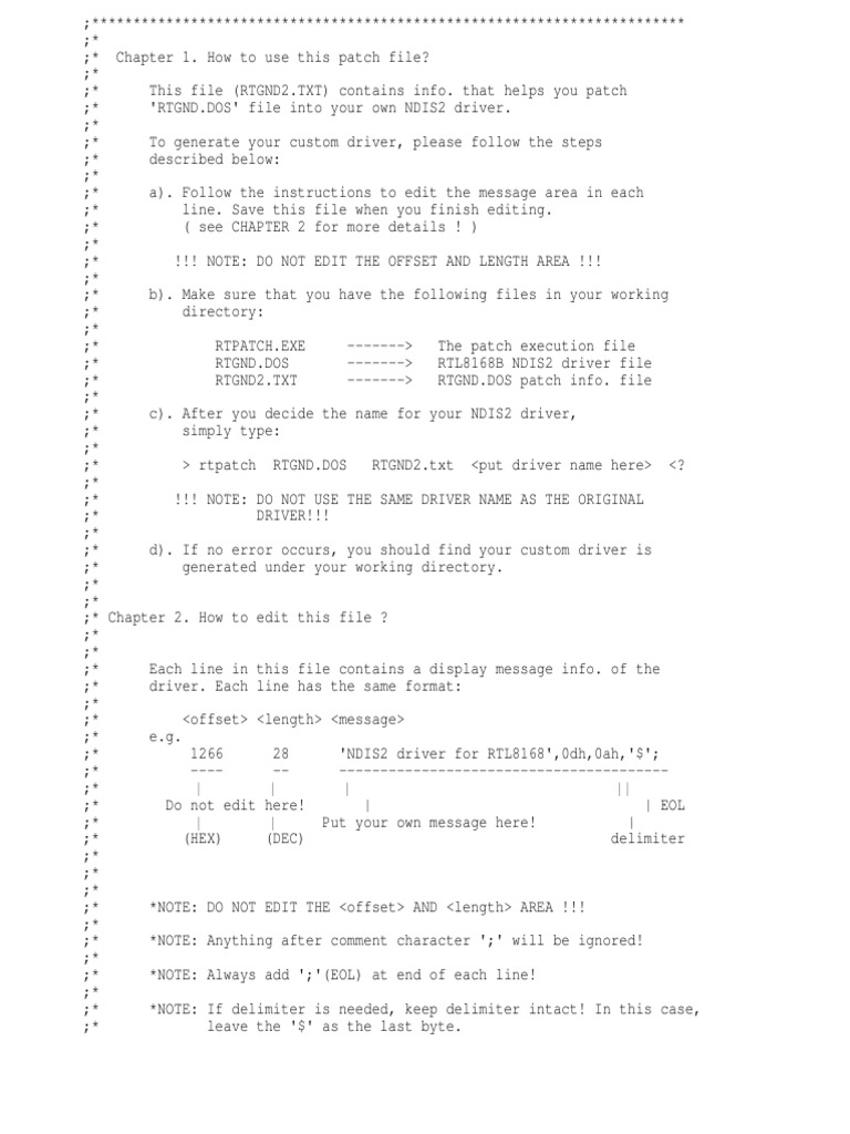 RTGND2 C | Download Free PDF | Device Driver | Dos