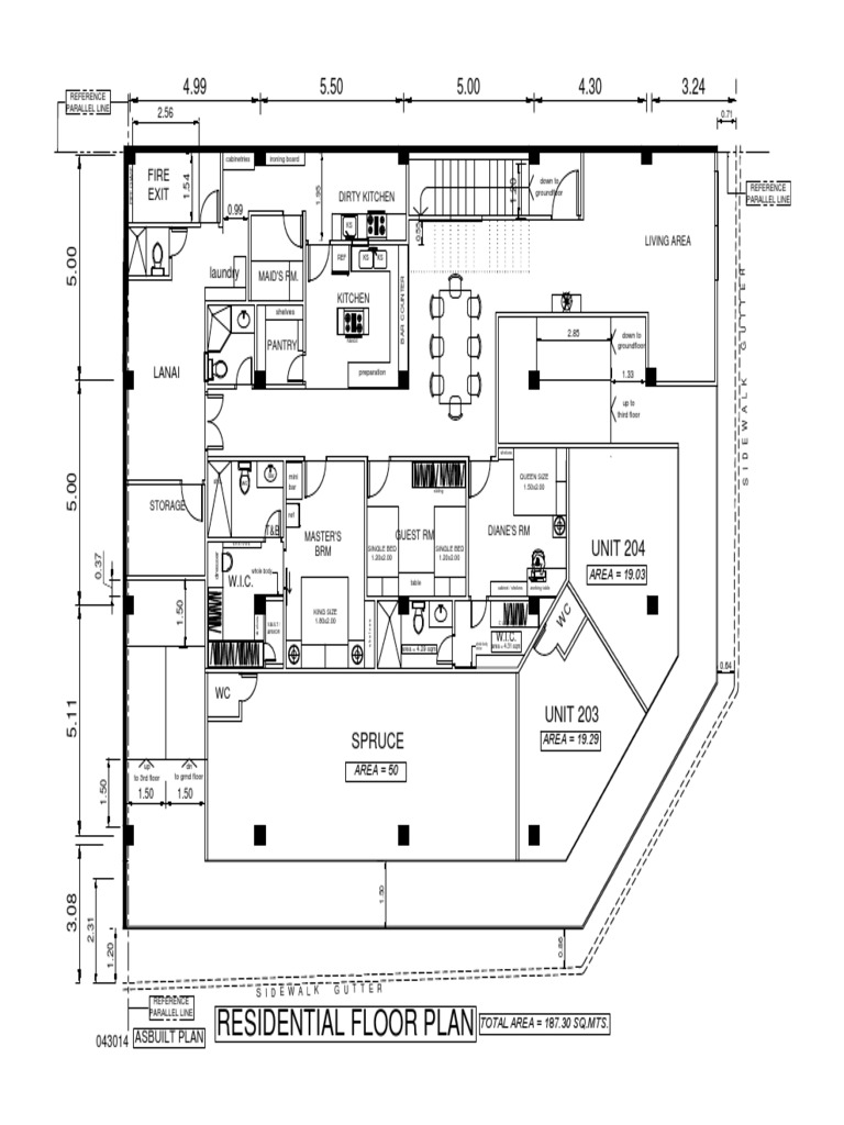 Residential Floor Plan: Fire Exit | PDF | Art
