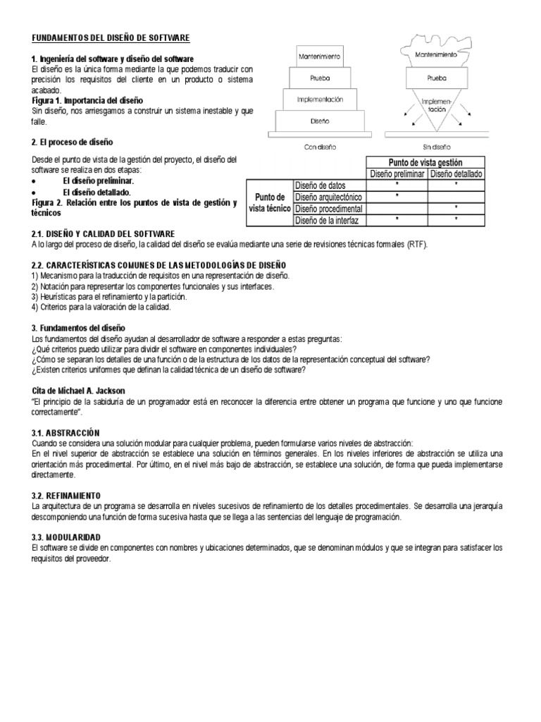 Fundamentos Del Diseño de Software (Resumen) | PDF | Ingeniería de ...