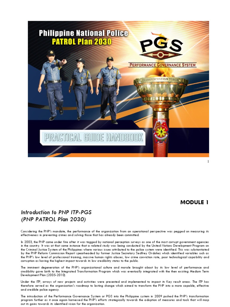 PNP Patrol Plan 2030 Overview | PDF | Strategic Management | Goal