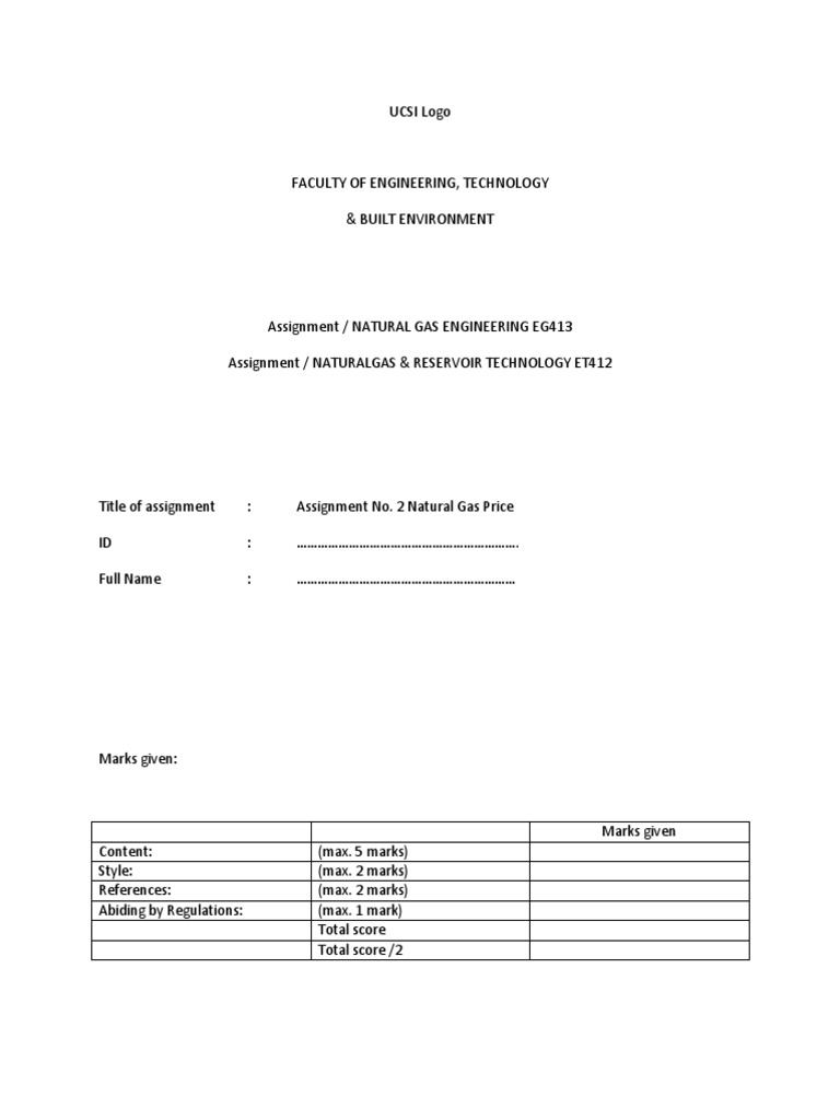 Assignment Cover Page Format | PDF