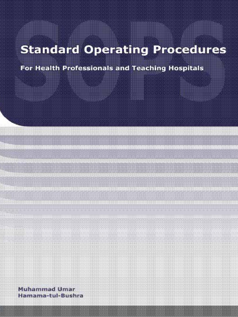 Standard Operating Procedures | PDF | Emergency Department | Patient