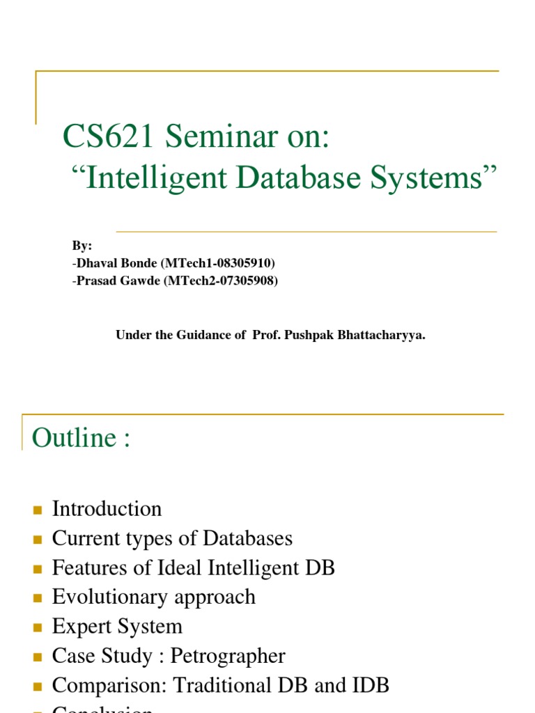 Intelligent Database Systems | PDF | Knowledge Representation And ...