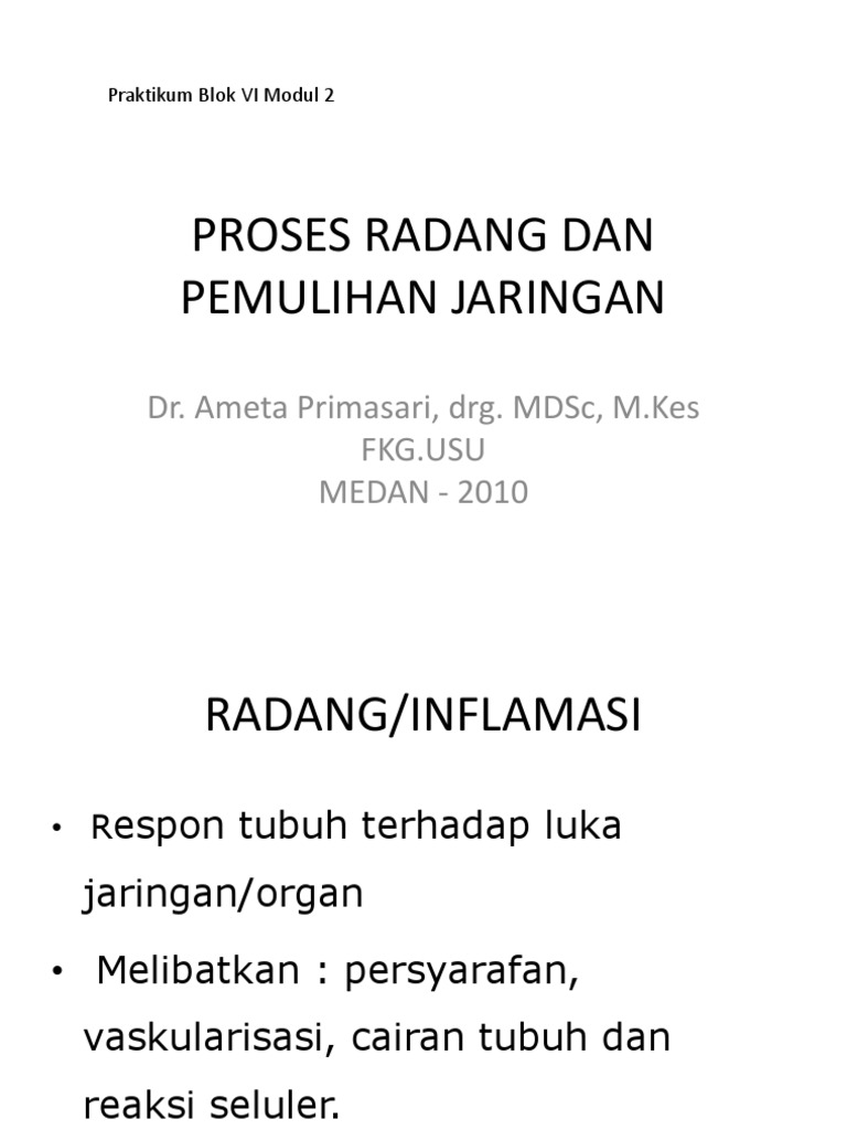RADANG AKut Dan Kronis (Inflammation) | PDF
