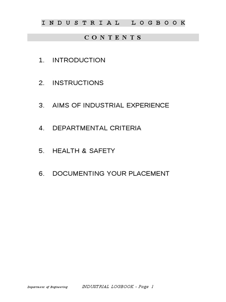 Logbook Full | PDF | Engineer | Occupational Safety And Health