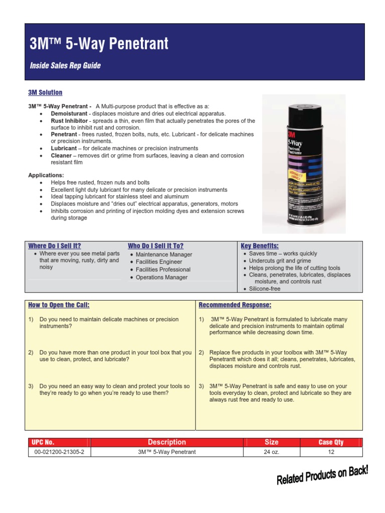3M 5way Penetrant | PDF | Rust | Implied Warranty