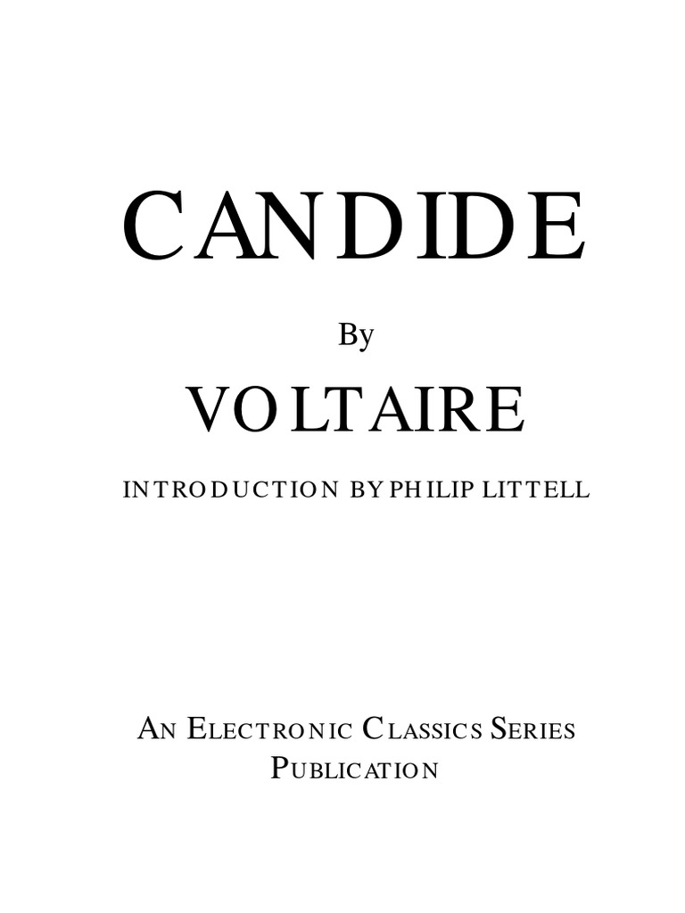 Voltaire Candide Pdf