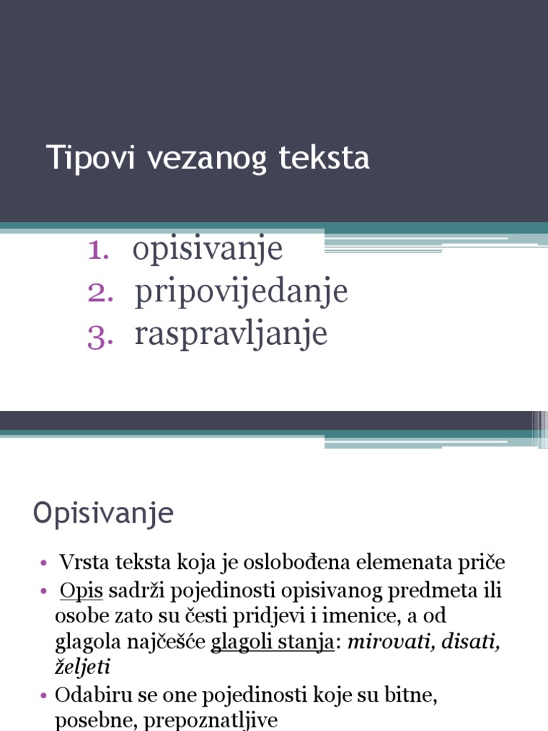 Tipovi Vezanog Teksta | PDF
