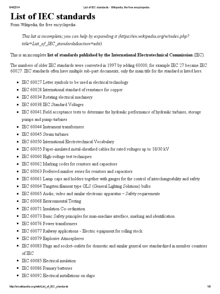 List of IEC Standards | Download Free PDF | Photovoltaic System ...