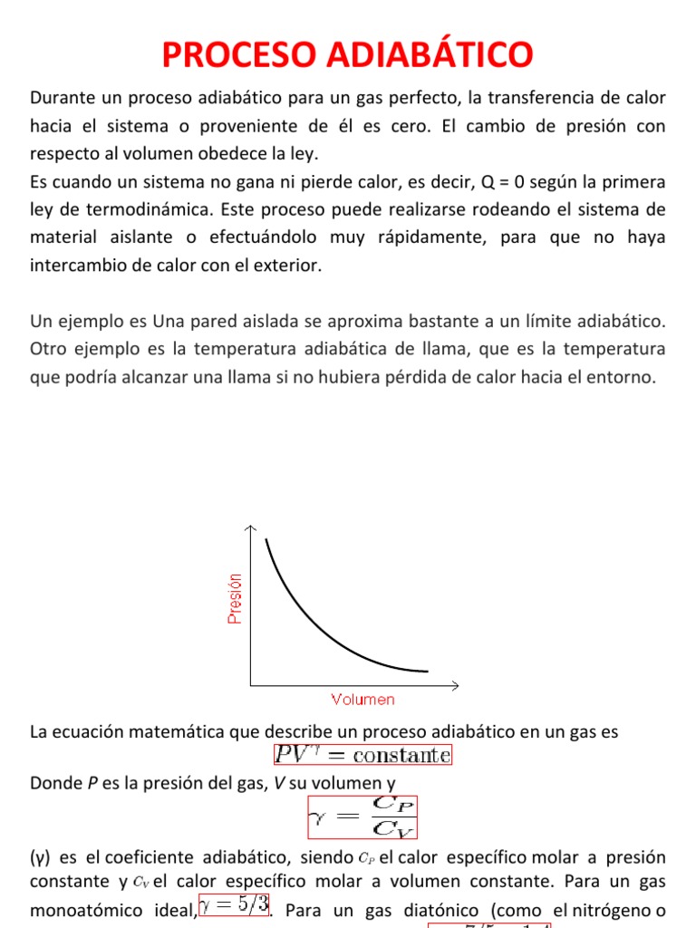 Proceso Adiabatico | Gases | Ingeniería mecánica