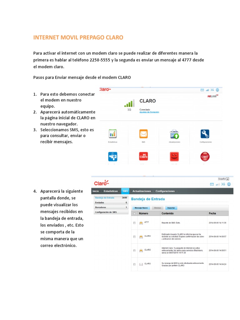 Manual Modem CLARO | PDF