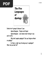 Five Languages of Apology Worksheet | PDF