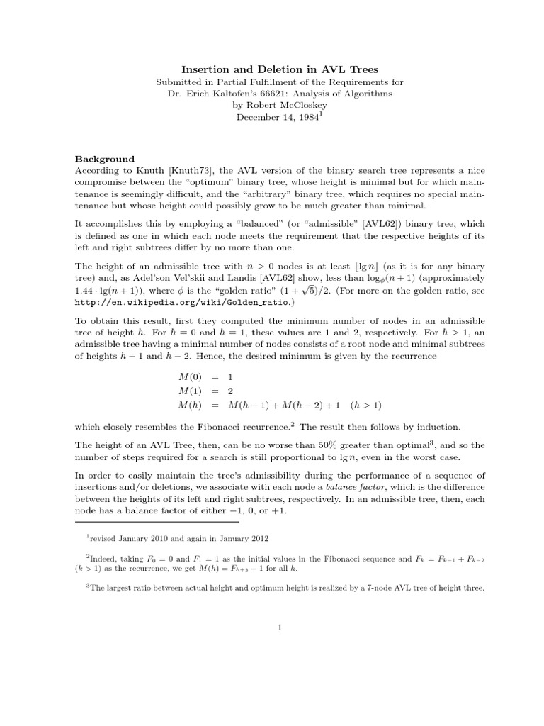 Avl Trees Report | PDF