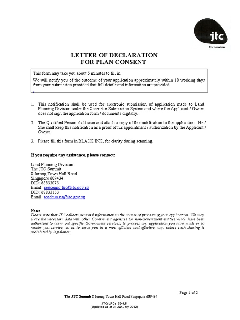 JTC Form | PDF | Virtue | Government Information