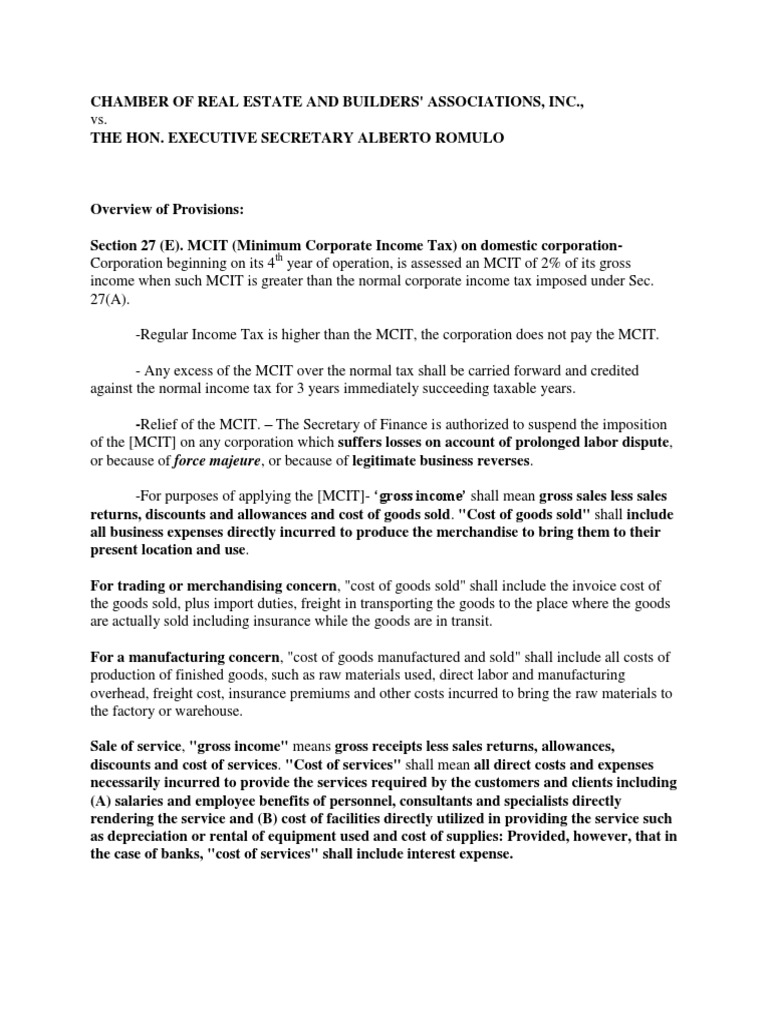 Mcit and Cwt | Sales | Taxes