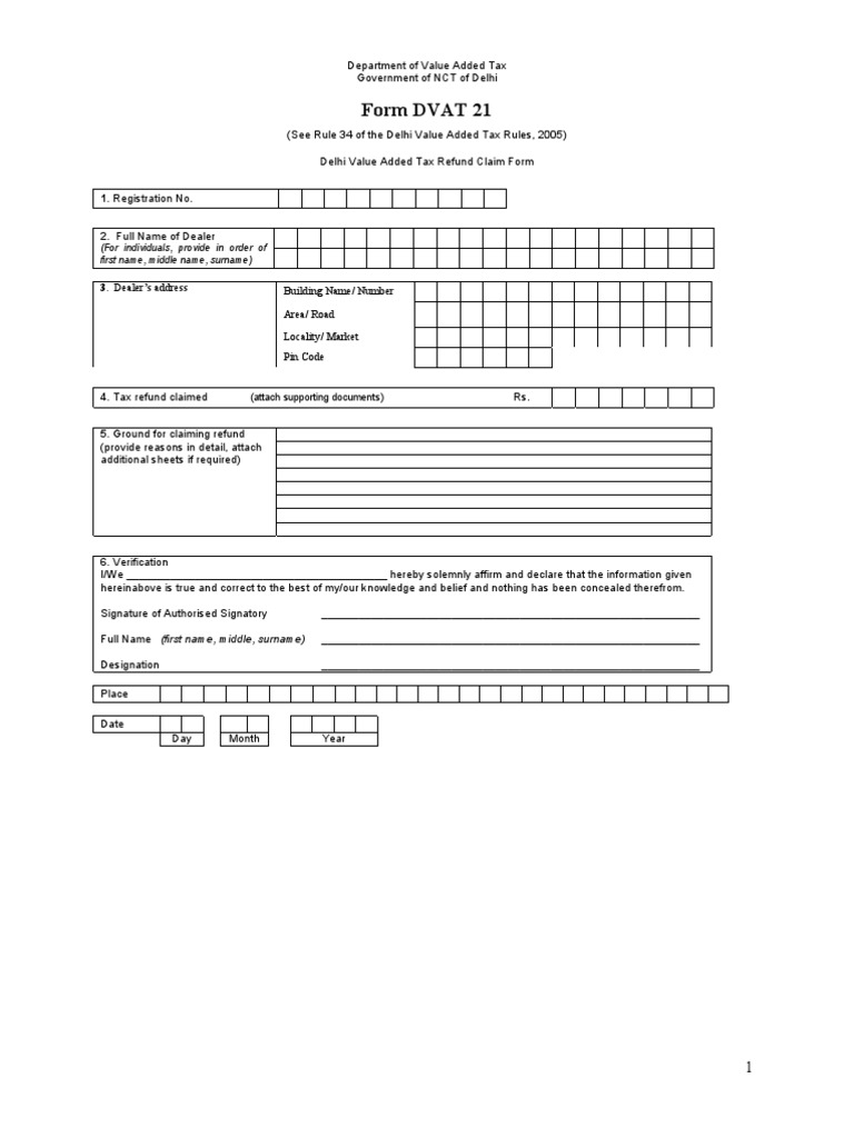 Delhi VAT Refund Guidance | PDF | Business | Law