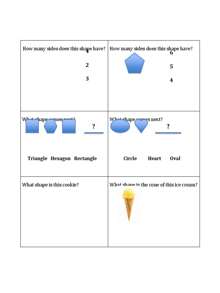 Shape Identification Quiz | PDF | Cooking, Food & Wine | Home & Garden