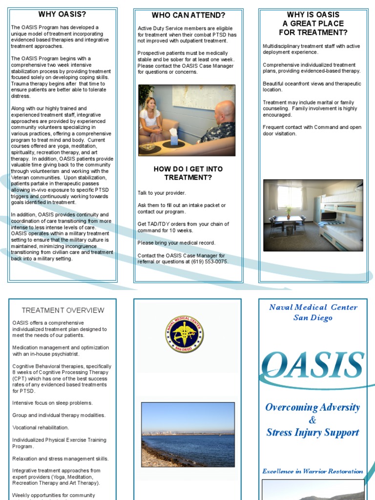 Oasis Flyer | PDF | Posttraumatic Stress Disorder | Therapy