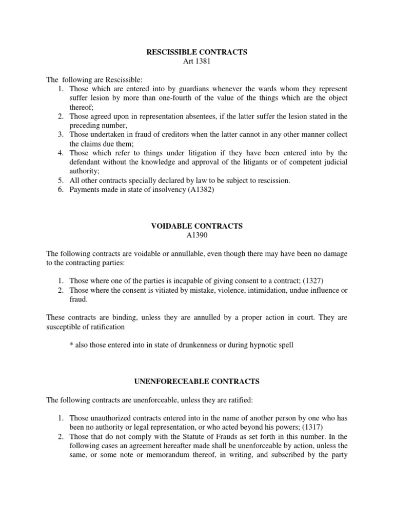 Att 1362544744505 Characteristic of Contract | Annulment | Business Law