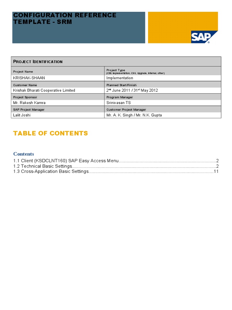 SRM Config Documentation | PDF | Business Process Management | Supply ...