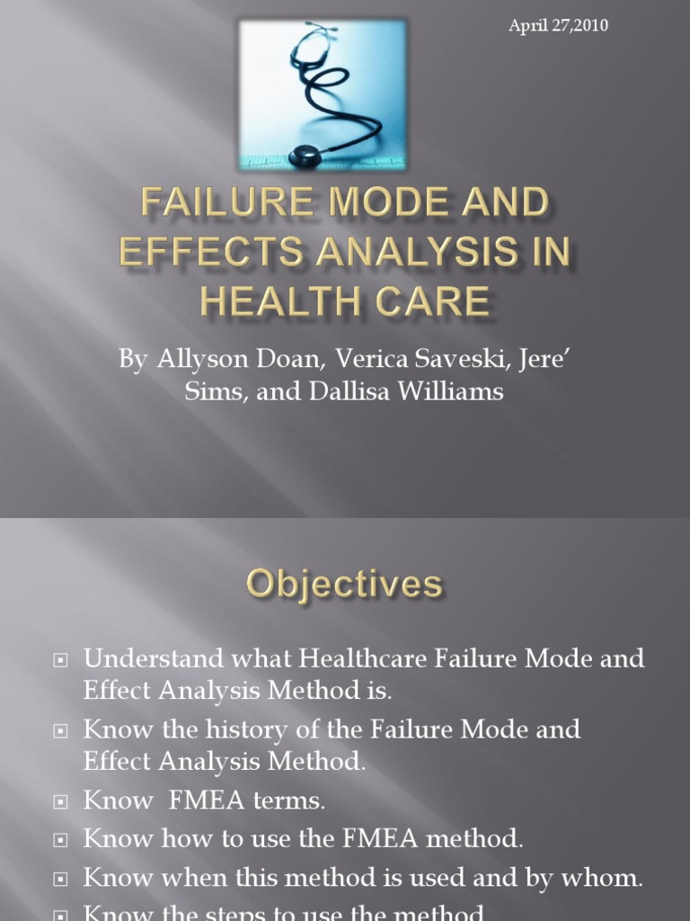 Failure Mode and Effects Analysis | PDF | Joint Commission | Patient Safety