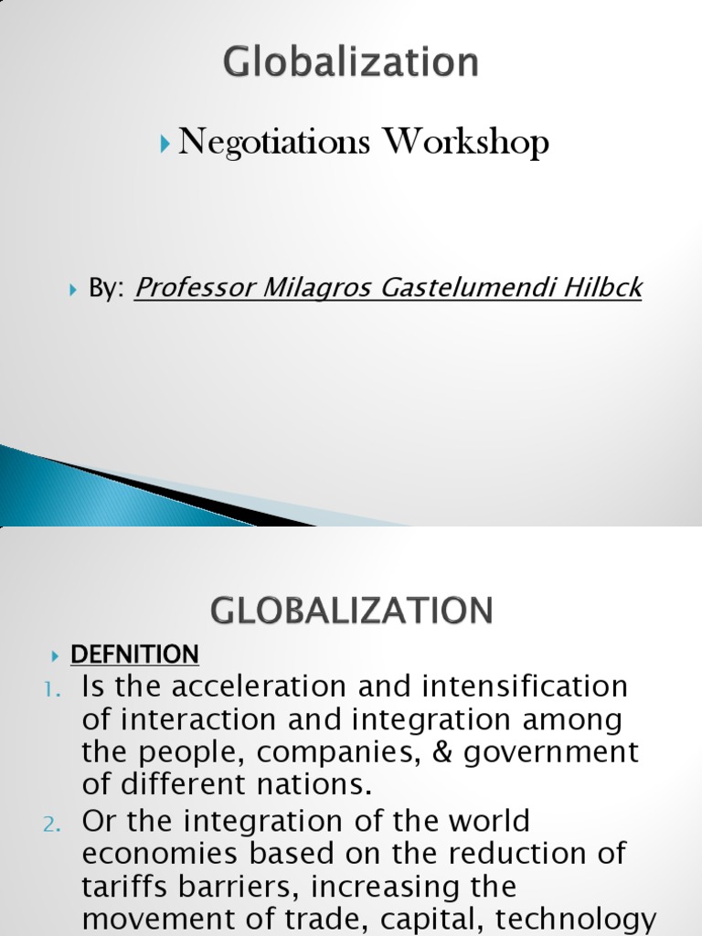 Globalization Ppt | Globalization | World Trade Organization