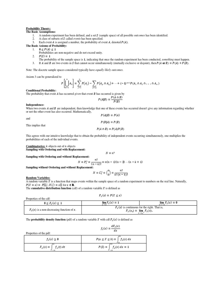 Probability Theory Explained: A Comprehensive Breakdown of the Basic Assumptions, Axioms, and ...