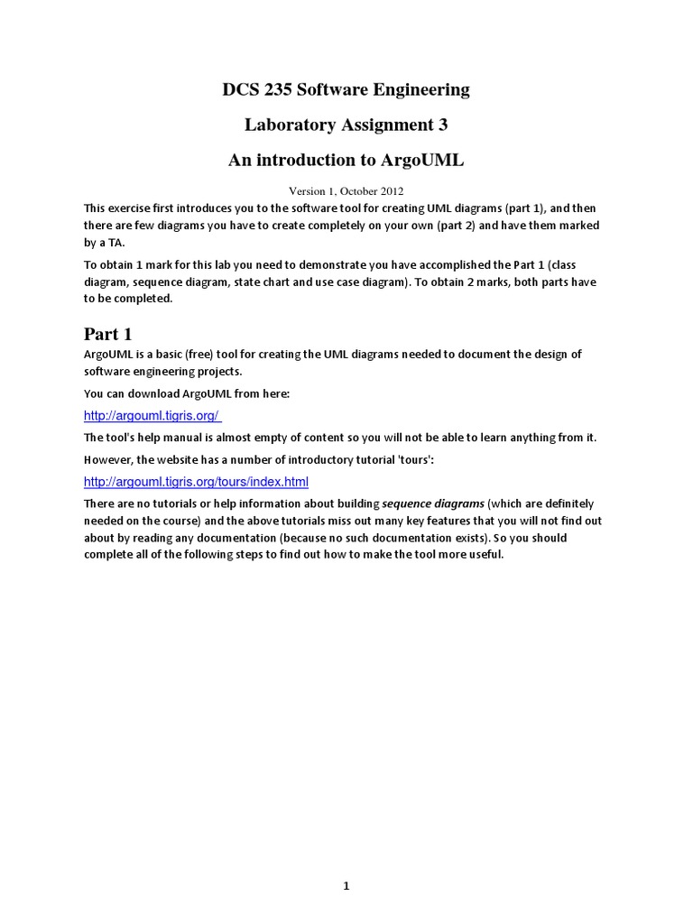 Argo UML | PDF | Constructor (Object Oriented Programming) | Programming