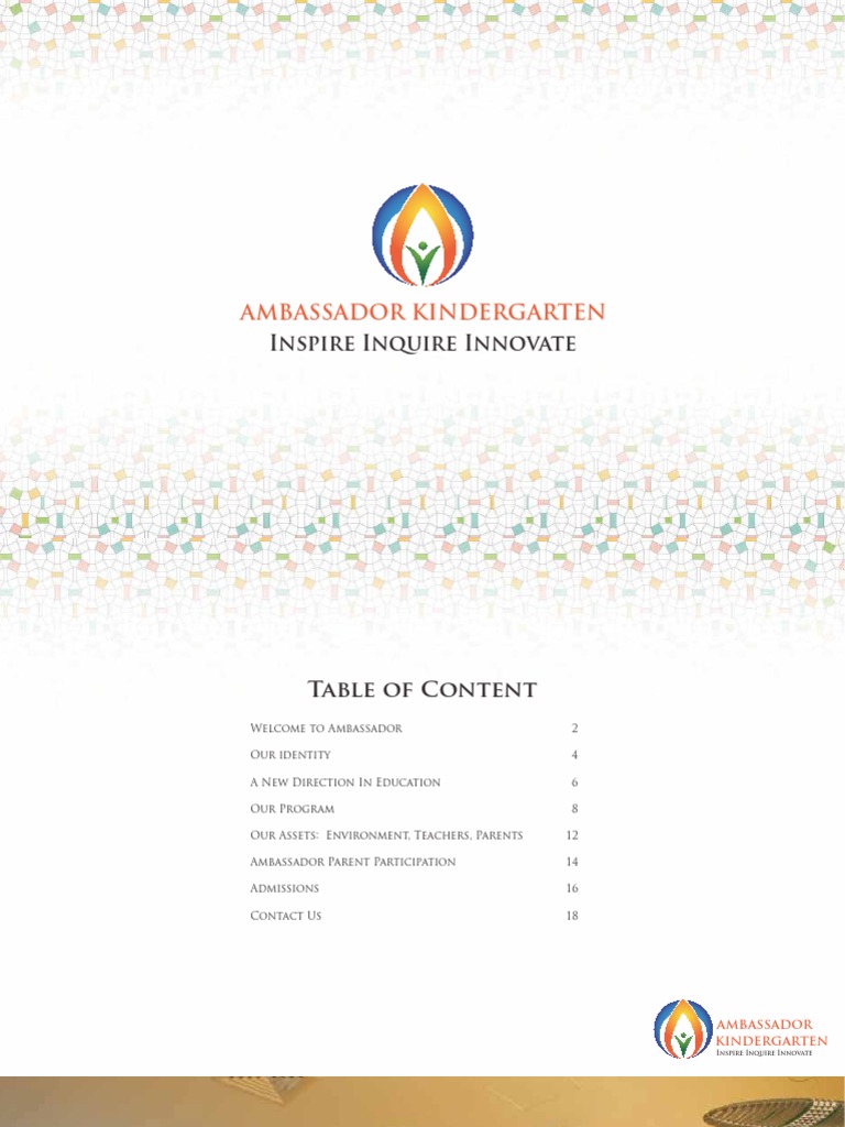 Ambassador Brochure | Download Free PDF | Kindergarten | Early ...