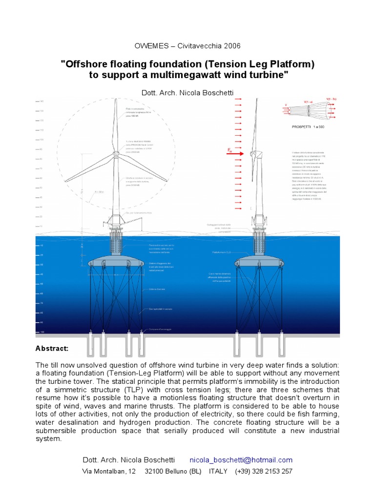 Offshore Floating Foundation - Tension Leg Platform | Download Free PDF ...