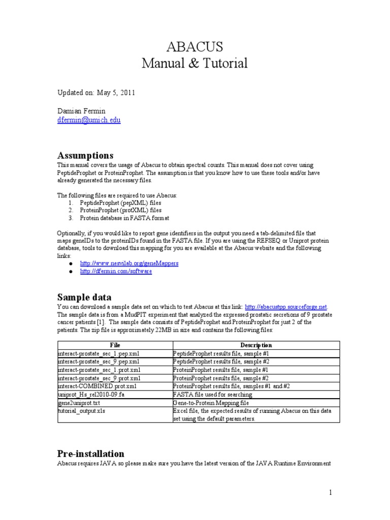 Abacus Manual | PDF | Command Line Interface | Databases