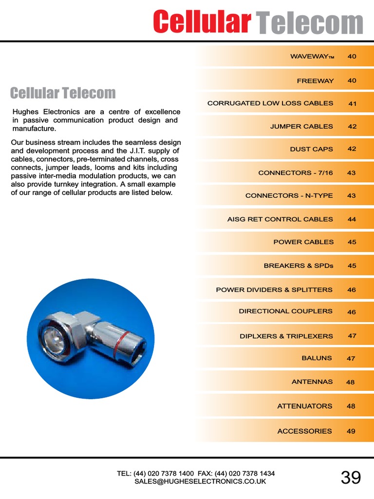 Hughes Electronics 2014 Catalogue - Cellular Telecom Section | PDF ...
