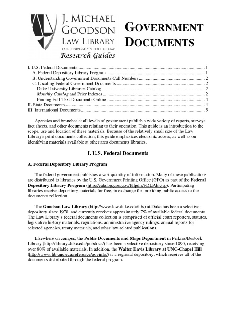 Government Documents | PDF | Government Information | Information Science
